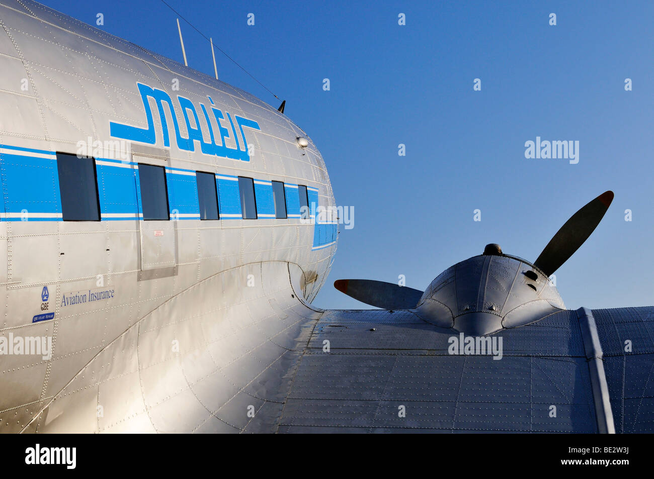 Details of a Russian passenger plane Lisunov Li-2, a licensed version ...