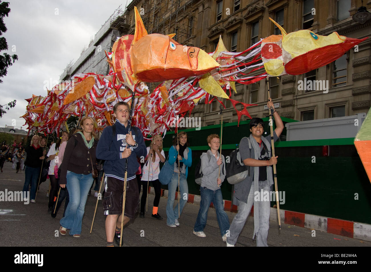 parade procession carnival Thames festival London England UK Europe ...