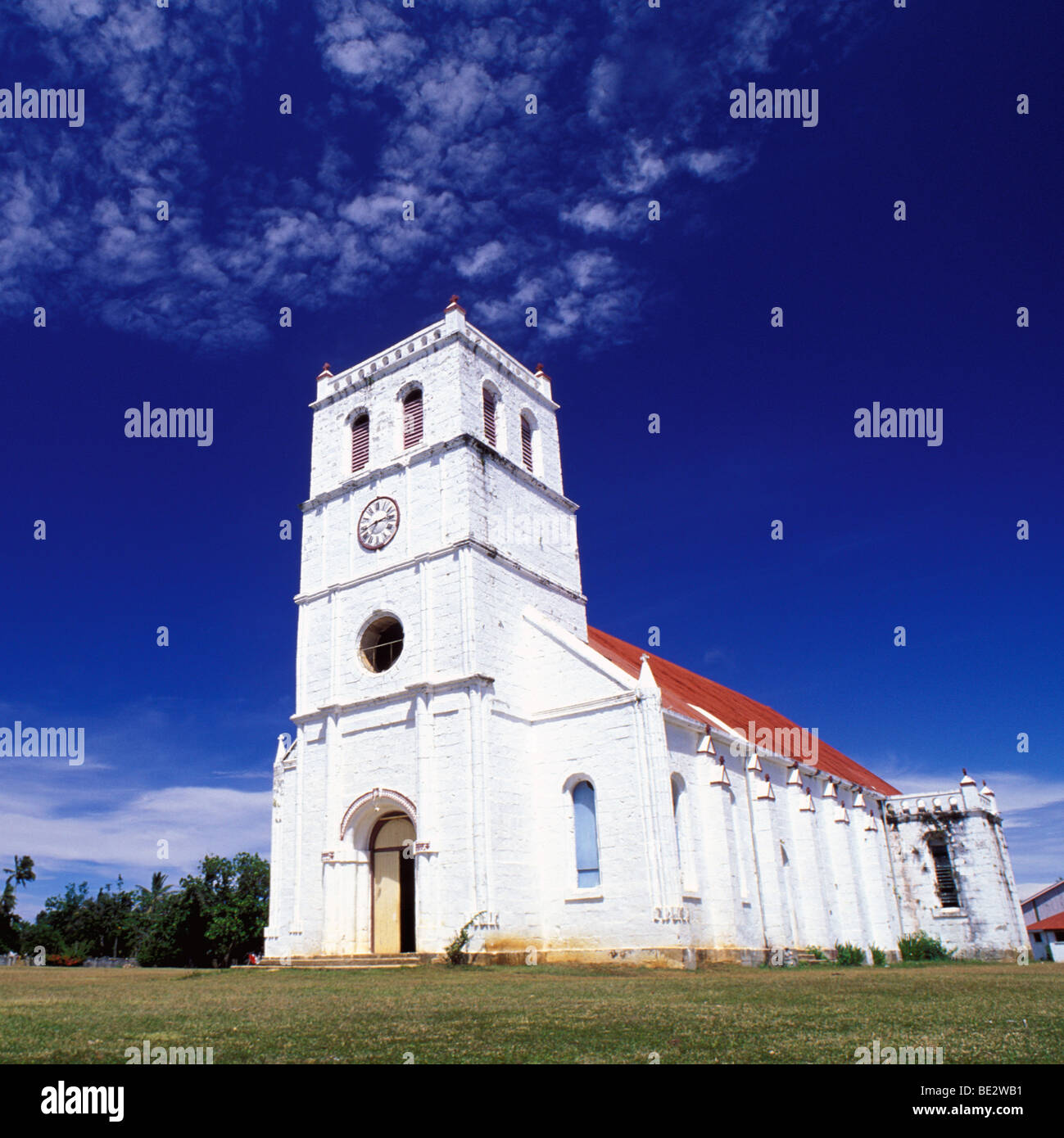 Church in Tonga Stock Photo - Alamy