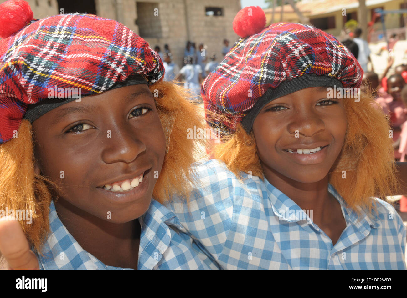 Children wearing Scottish' See you Jimmy' hats Stock Photo - Alamy