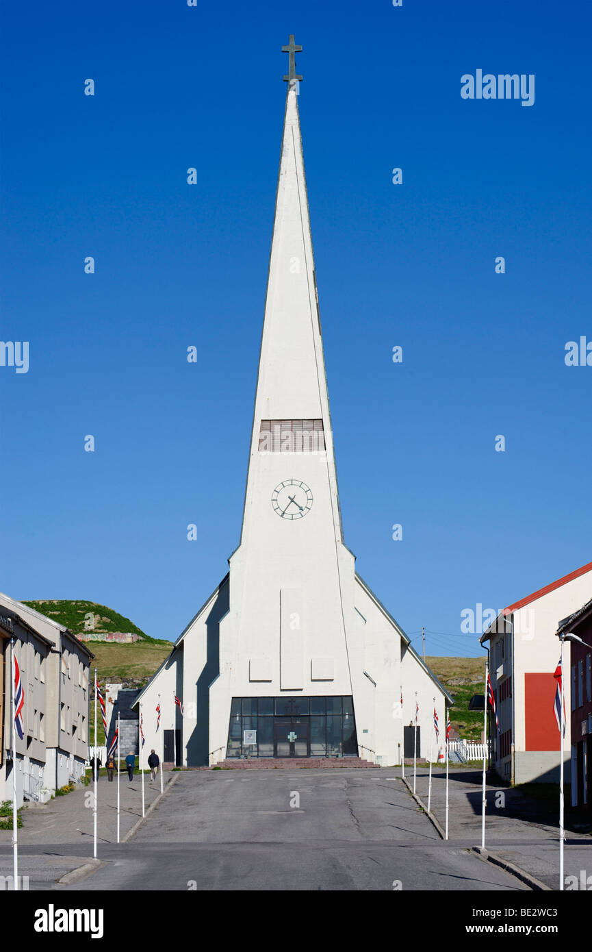 Protestant parish church, Vardo, Vardoe, Norway, Scandinavia, Europe ...