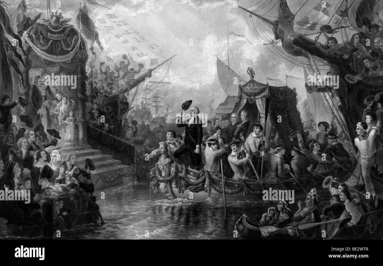 First in Peace - arrival of General George Washington at the Battery ...