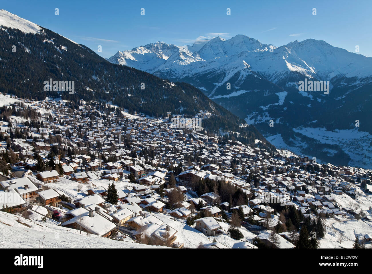 Verbier ski resort hi-res stock photography and images - Alamy