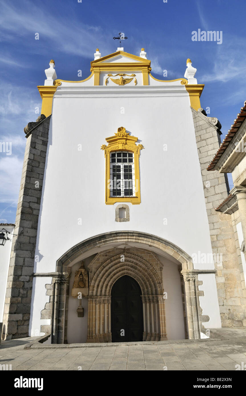 Facade of the church Igreja dos Loios, Evora, UNESCO World Heritage ...