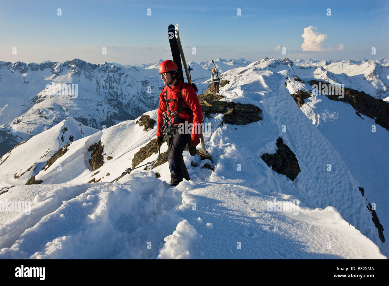 Winter climbing, freeride skiers, mountain climbers, Arlberg, Verwall ...