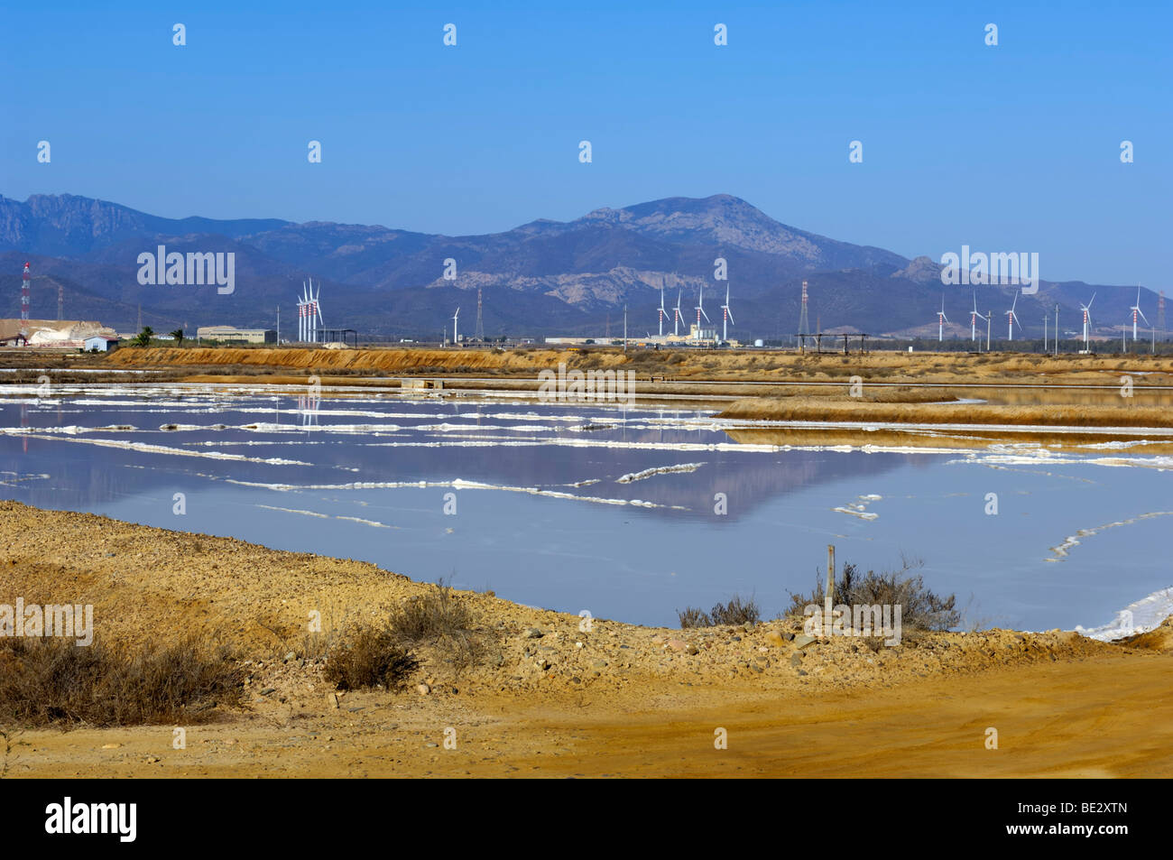 Salt lake, salt industry, salt production, Cagliari, Sardinia, Italy ...