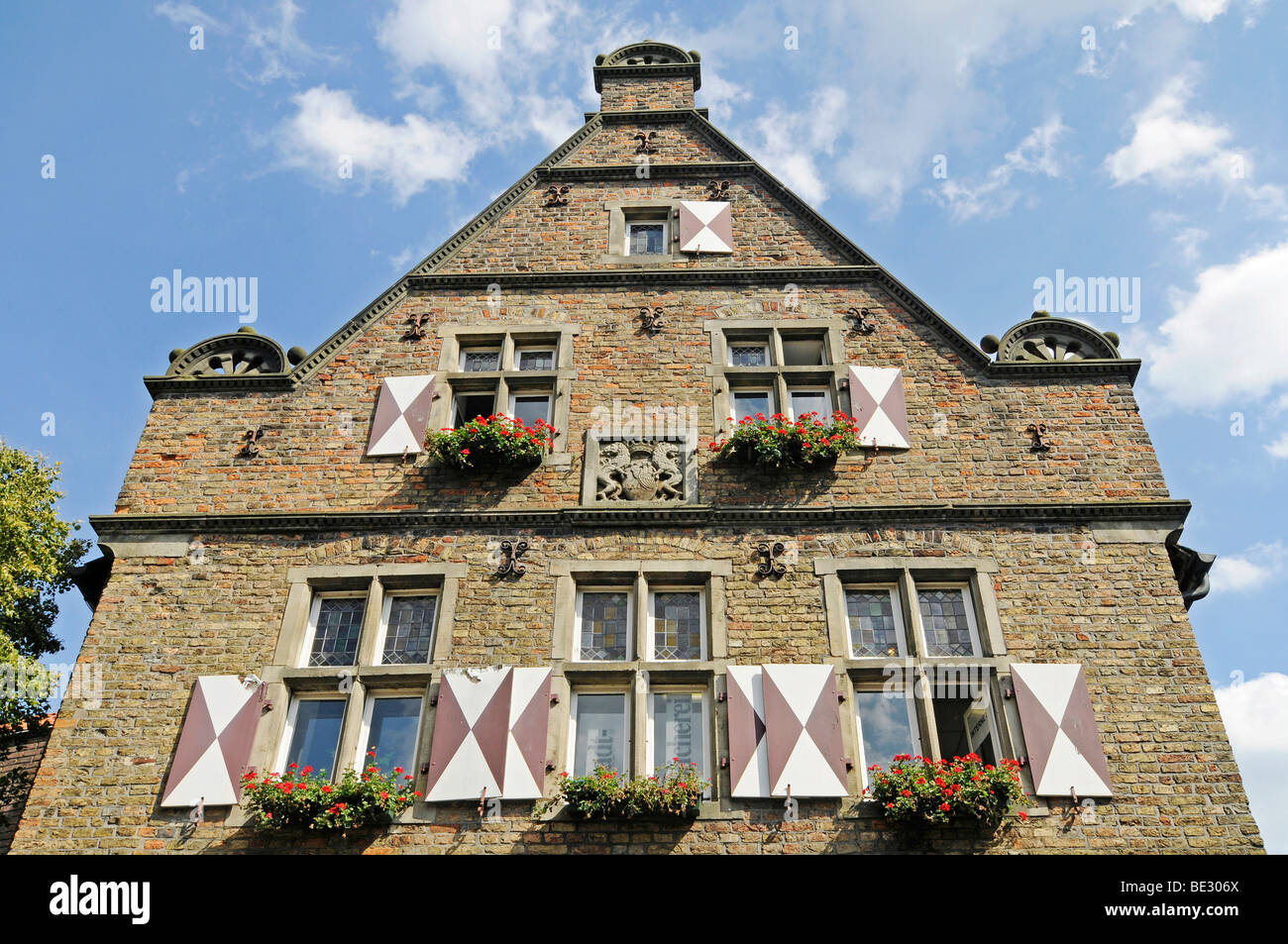 Steinhaus building, public library, historic old town, Werne, Kreis ...