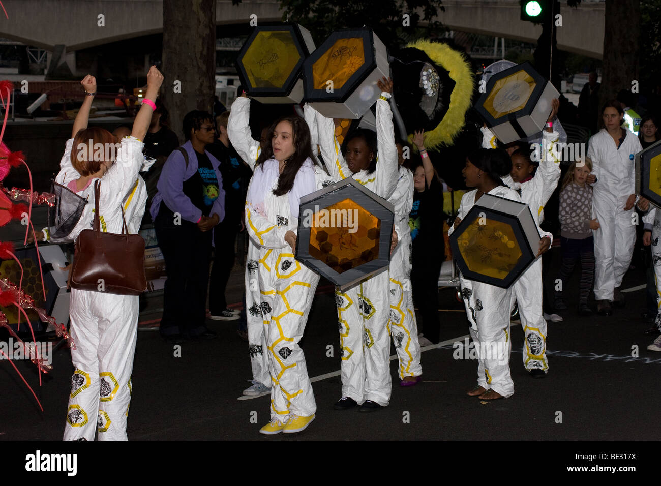 parade procession carnival Thames festival London England UK Europe ...