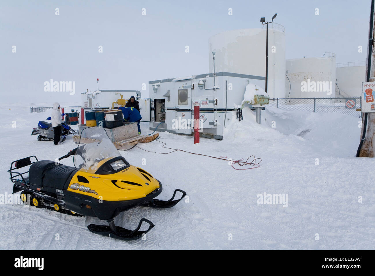 Inuit people snow mobile hi-res stock photography and images - Alamy