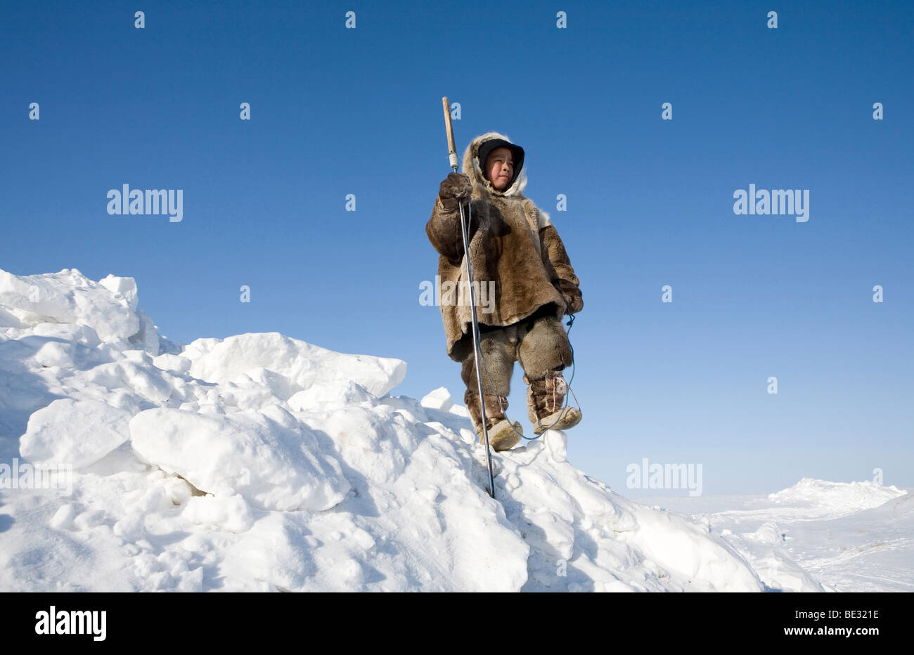 Inuits in canada hunting animals hi-res stock photography and images ...