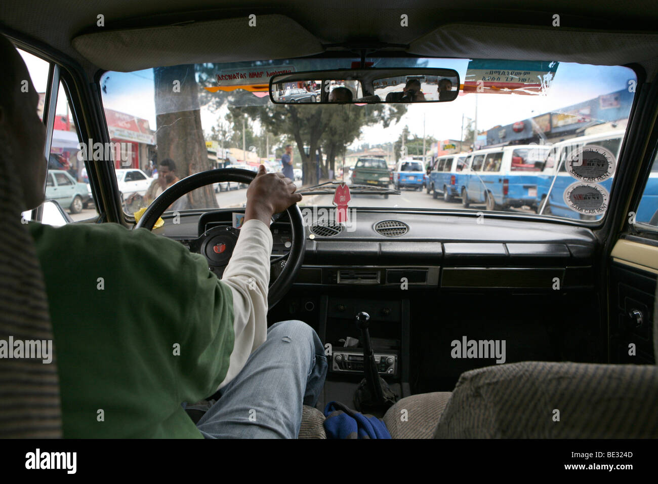 taxi driver at work in Addis Abeba Stock Photo - Alamy