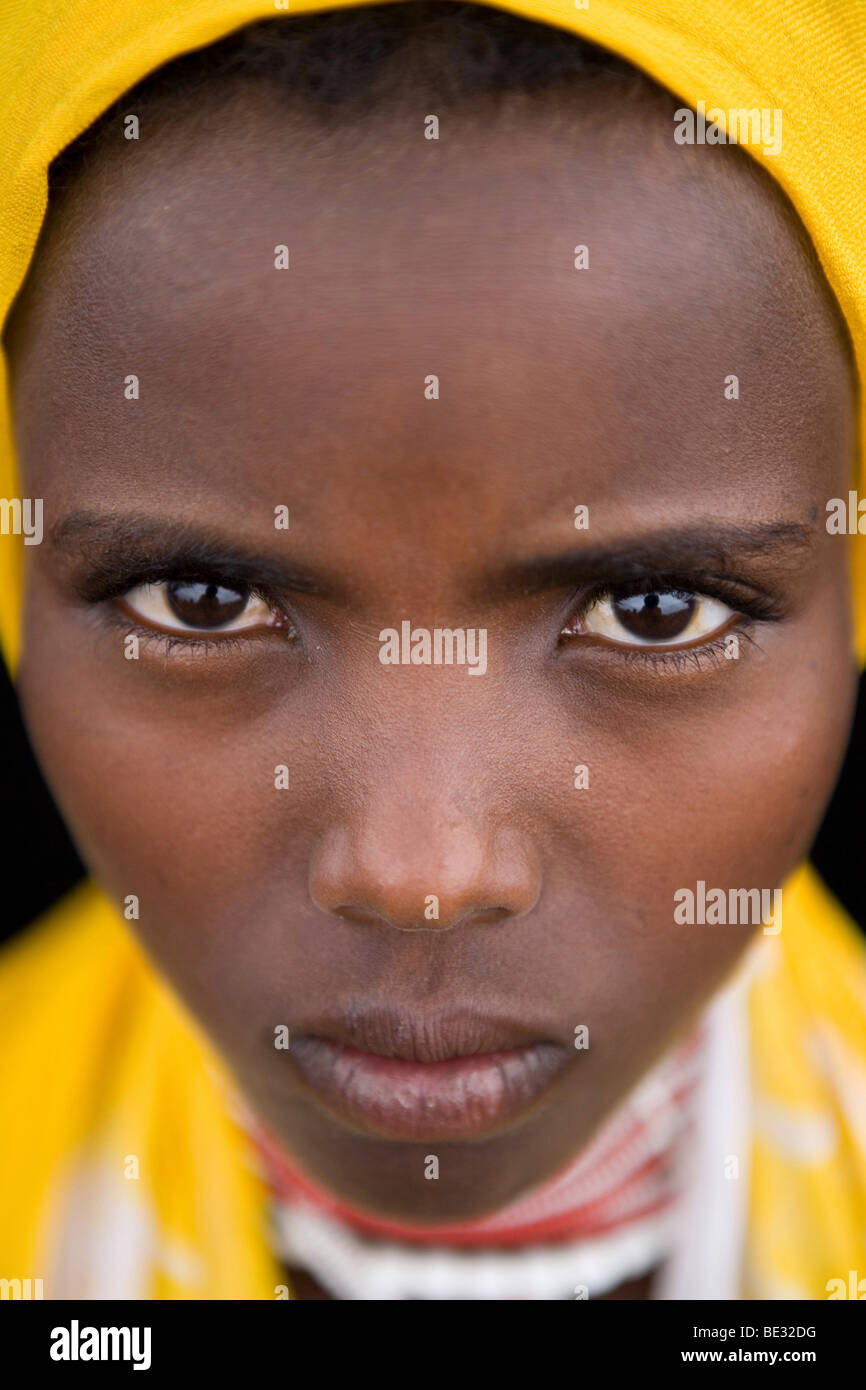 Portrait of a villager in Awash, Afar region in Ethiopia Stock Photo ...