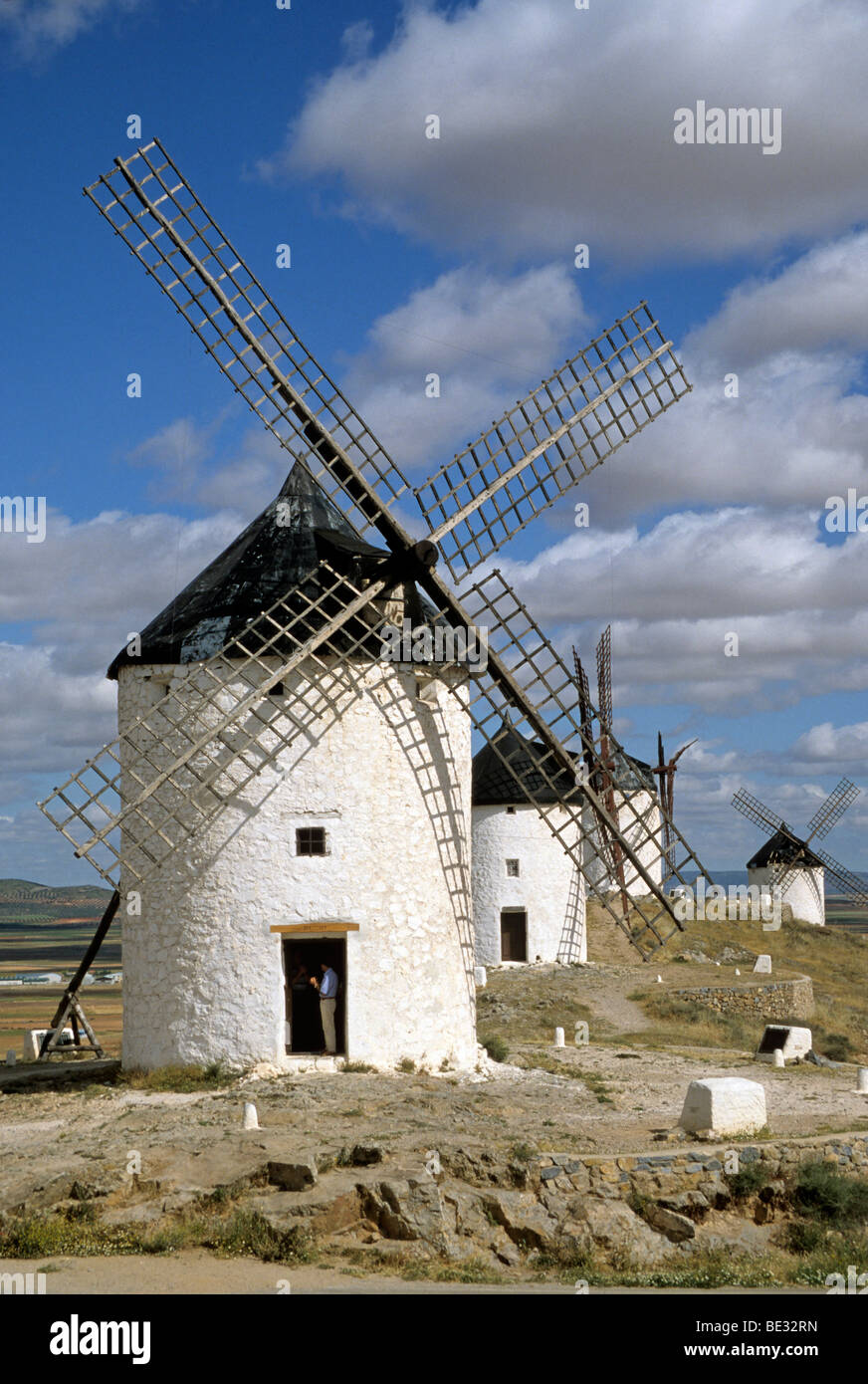 Don Quixote windmills, Consuegra, Castilla-La Mancha, Spain, Europe ...