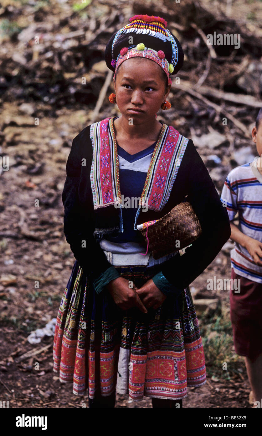 2710. Girl of the H'Mung or Meo Hill Tribe, Northern Thailand Stock ...