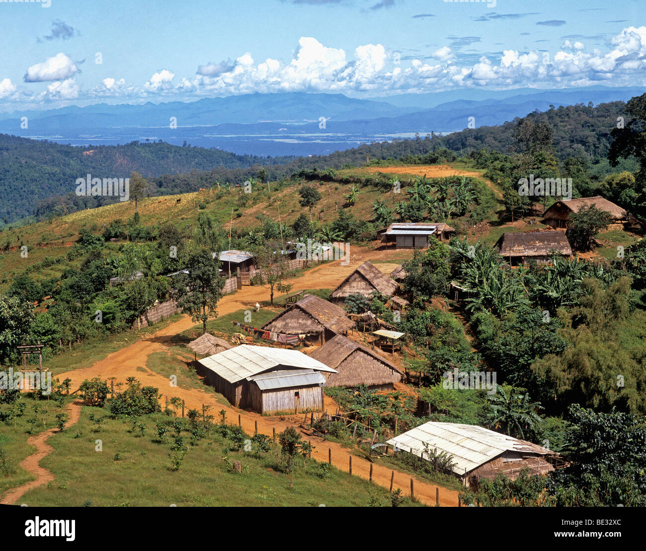 2714. Village of the H'Mung or Meo Hill Tribe, Northern Thailand Stock ...