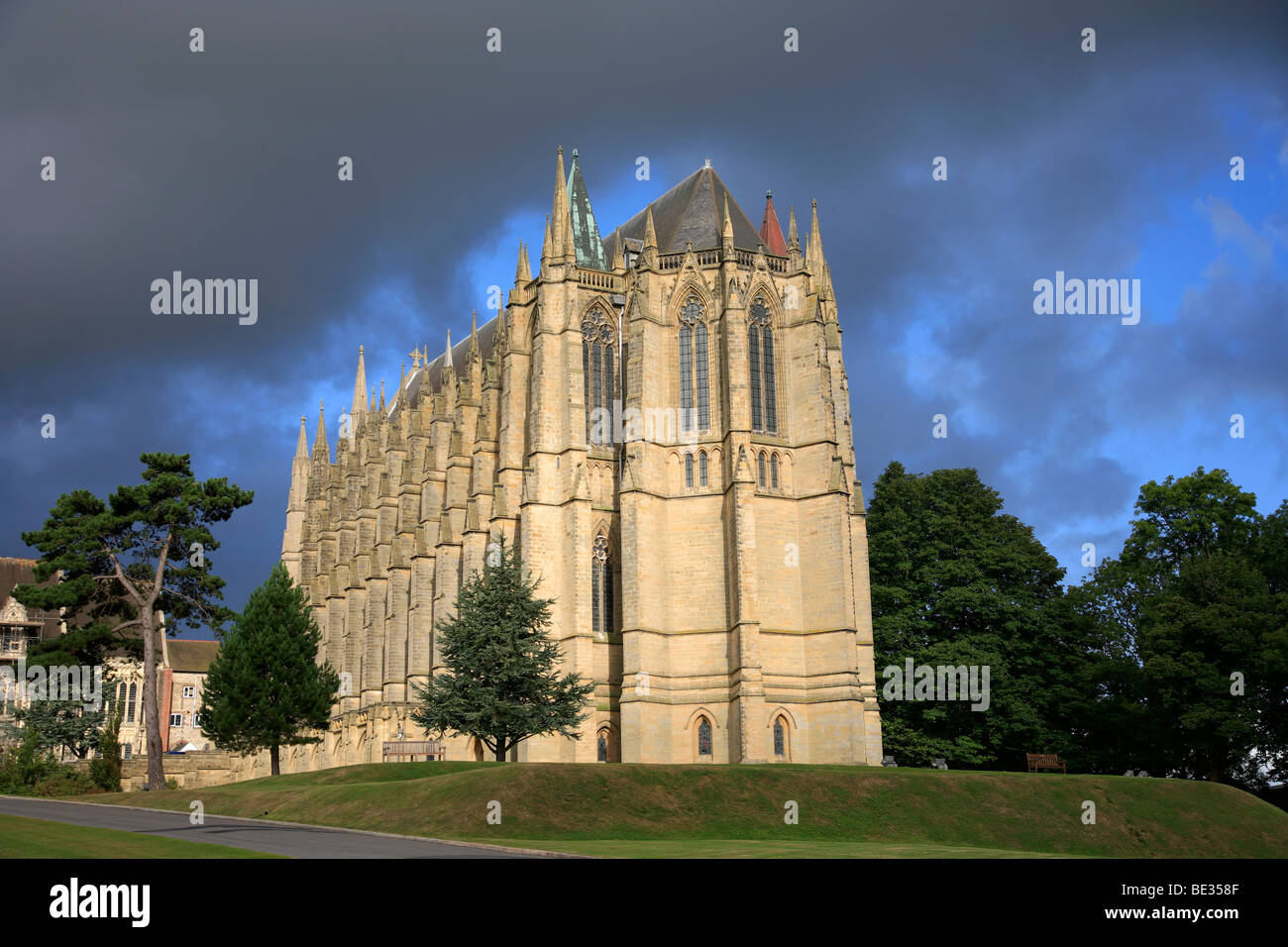 Lancing College Chapel Lancing Sussex County England Britain Stock ...