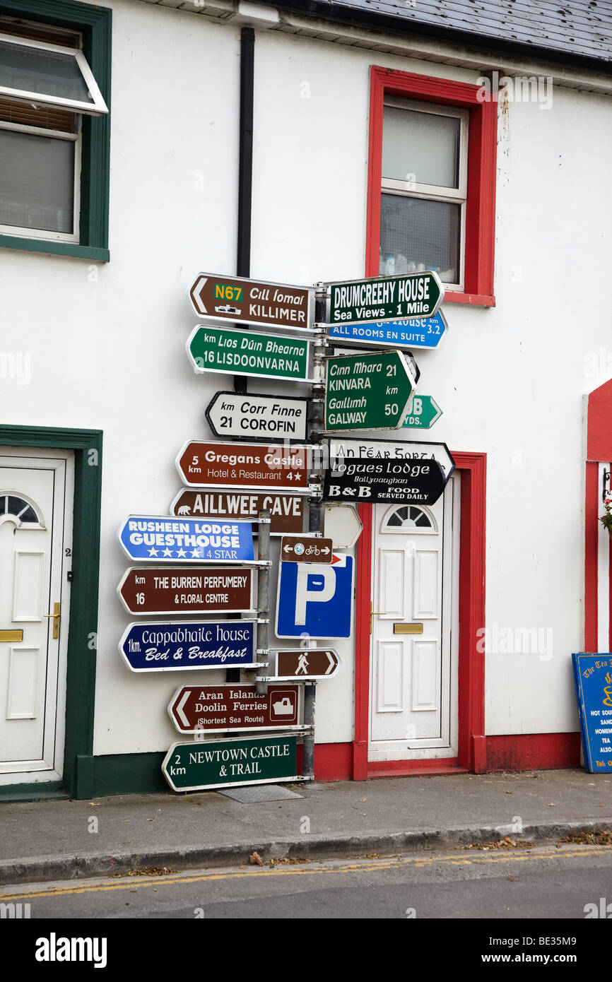 Signpost, the Burren, County Clare, Ireland Stock Photo - Alamy
