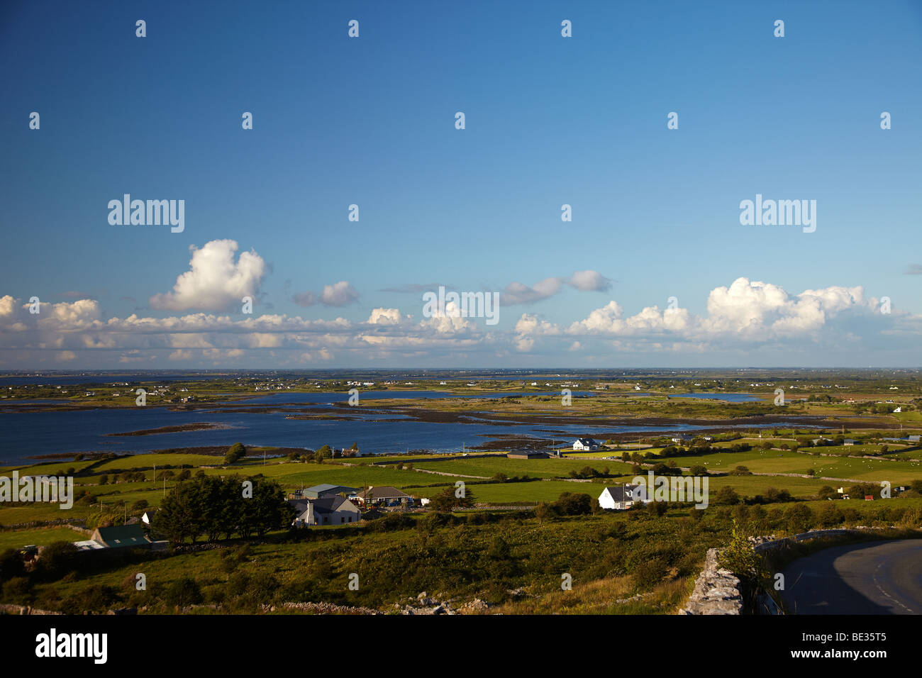 View of Coastal and Farming area around Kinvara, Ireland Stock Photo ...