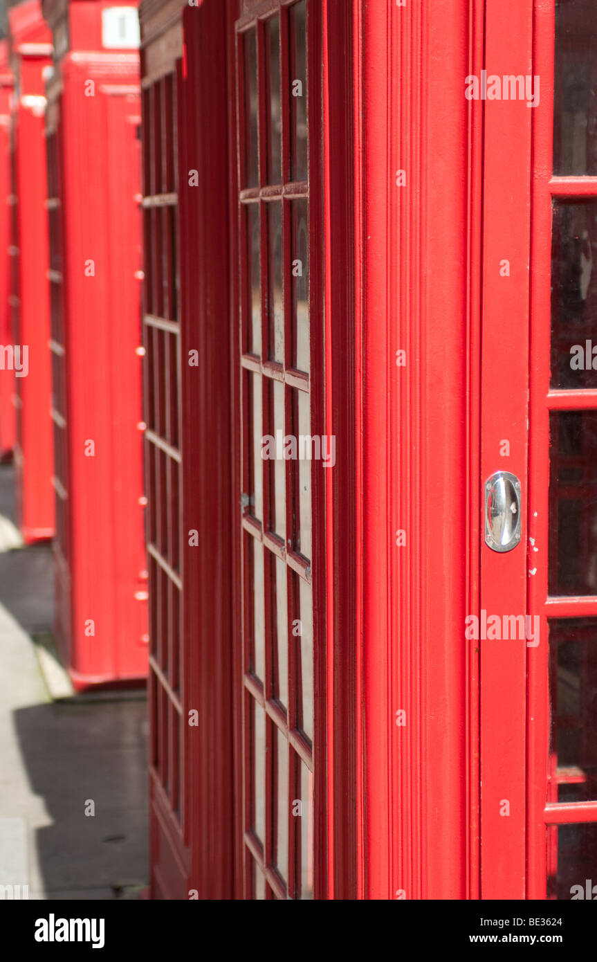 Red telephone booths in London, England Stock Photo - Alamy