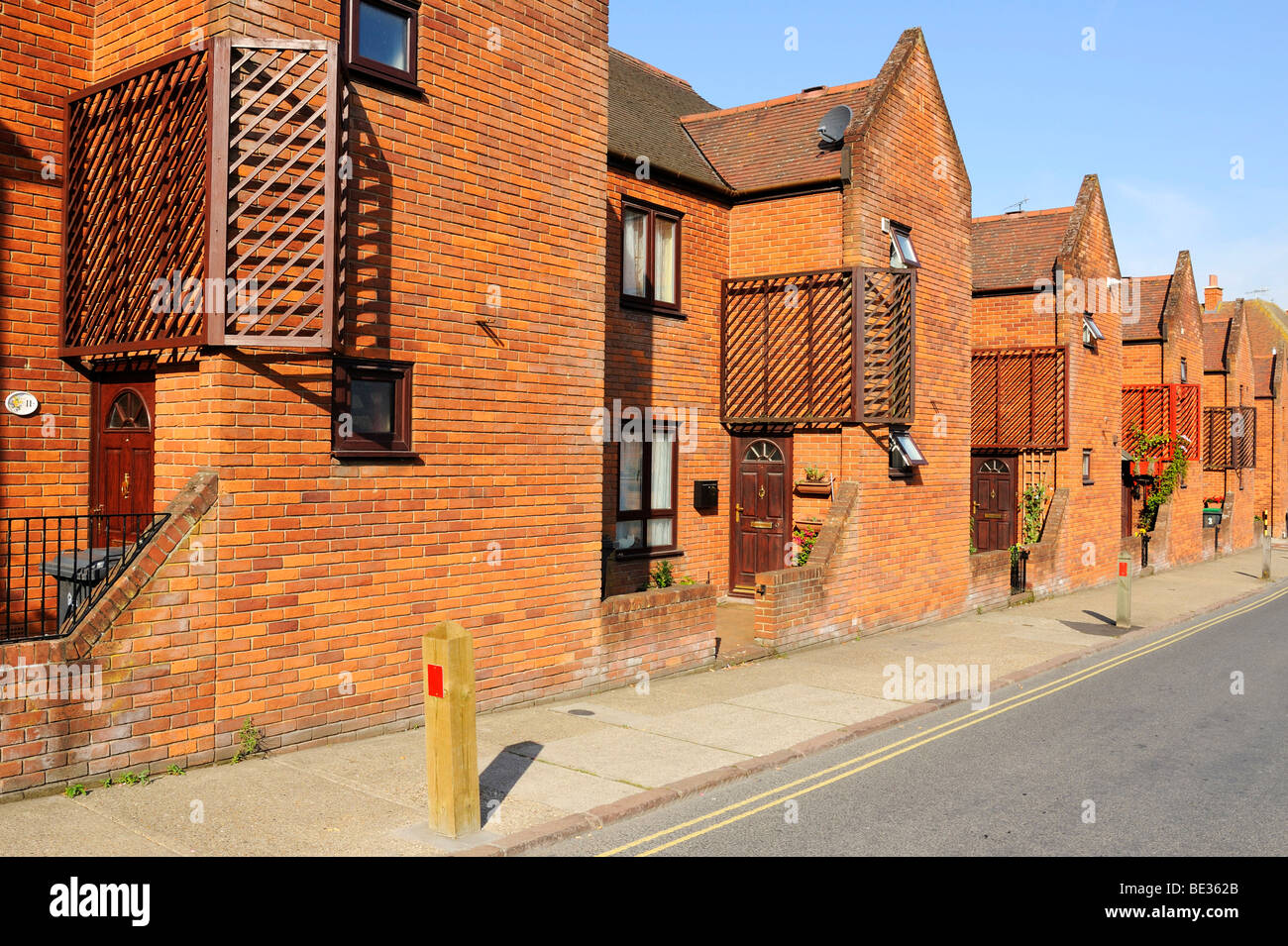 Typical English row houses in Canterbury, Kent, England, UK, Europe ...
