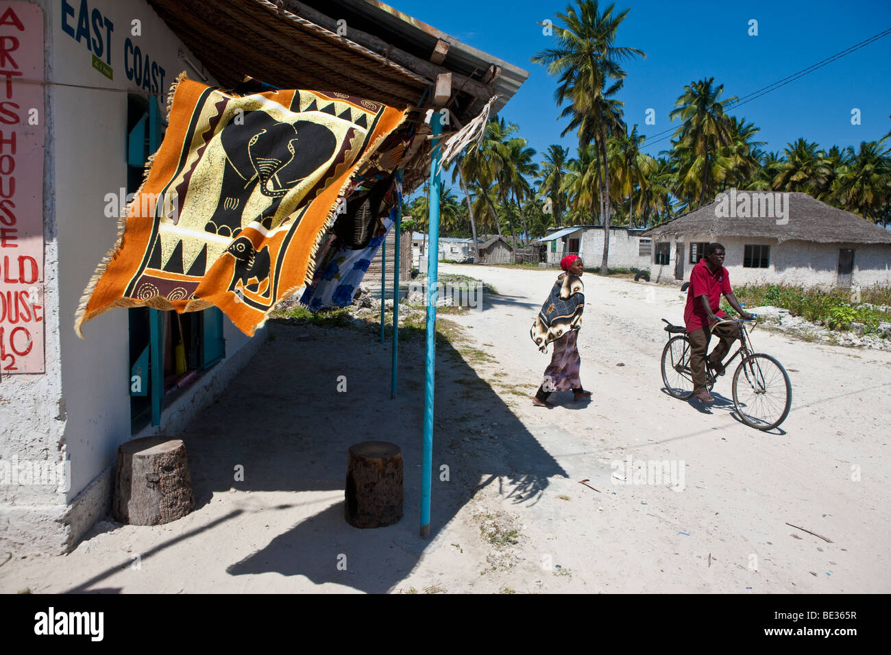 The village of Jambiani, Zanzibar, Tanzania, Africa Stock Photo - Alamy
