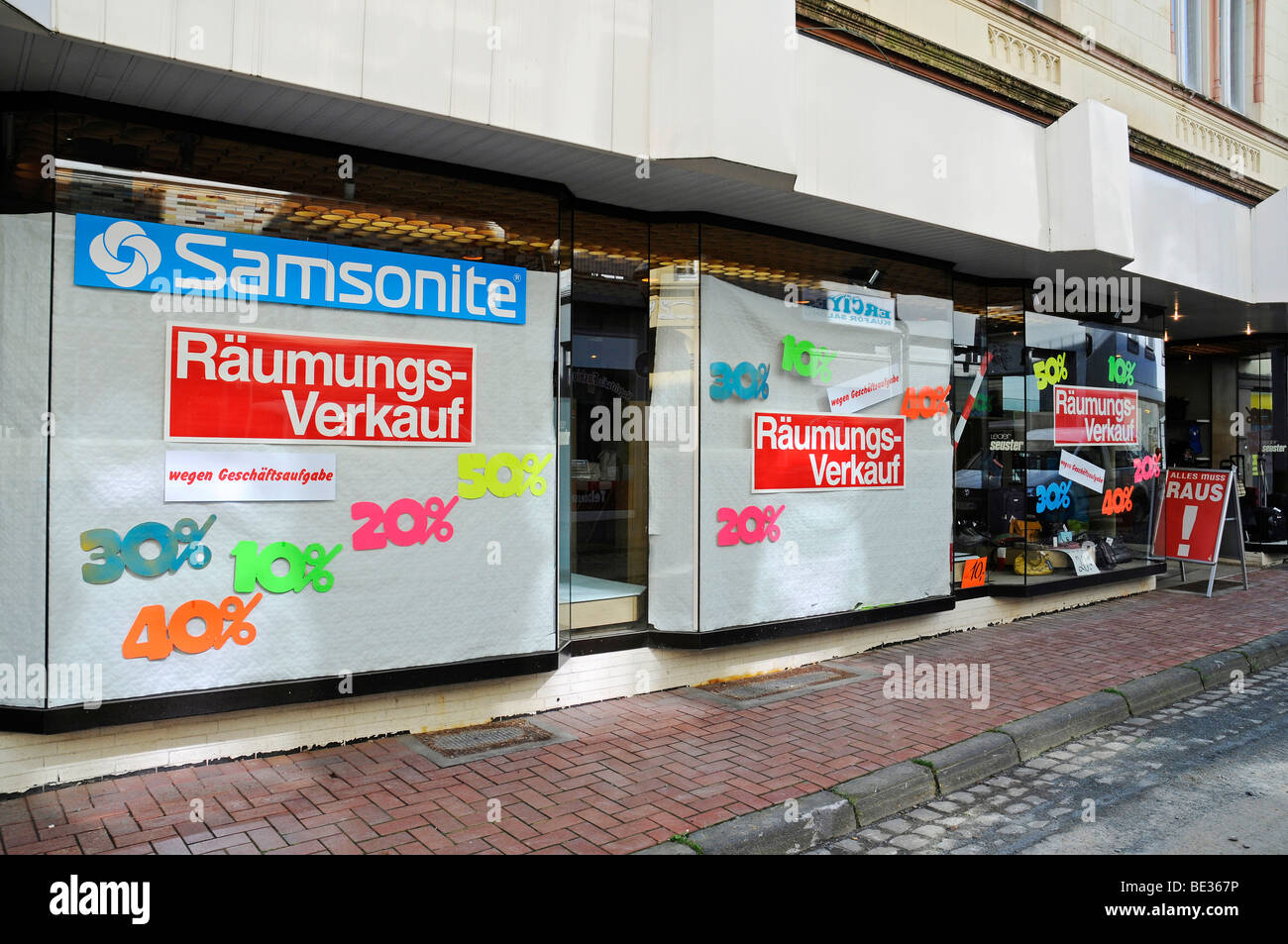 Liquidation sale, bankruptcy, economic crisis, Luedenscheid ...