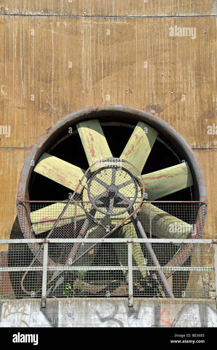 Windmill of the cooling tower, blast furnace in the Landschaftspark ...
