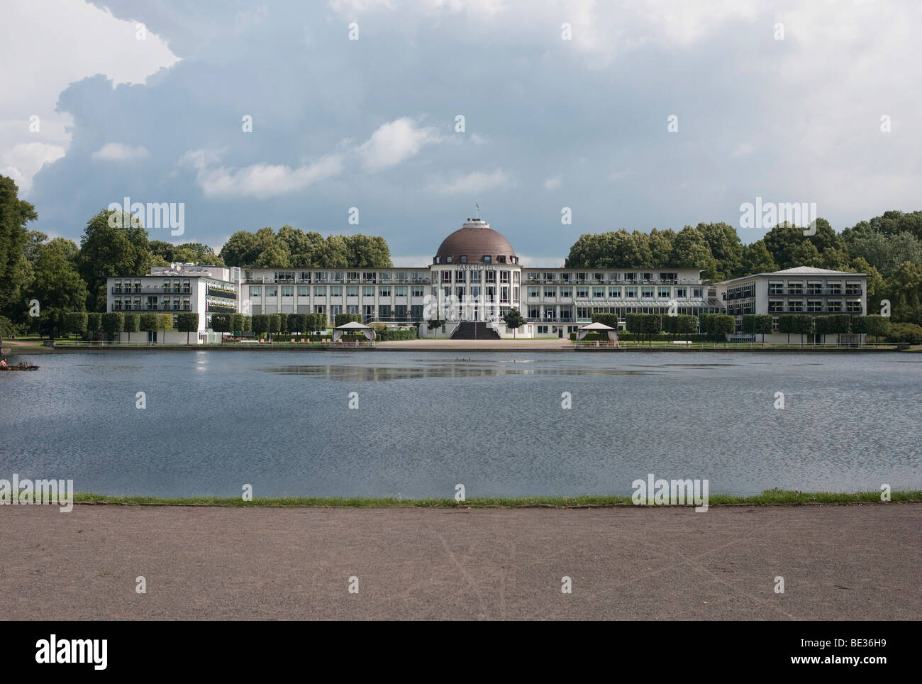 Park Hotel and the Holler See lake, Bremen, Germany, Europe Stock Photo ...