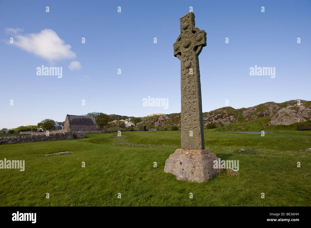 St. Martin's Cross, Iona, Scotland, United Kingdom, Europe Stock Photo ...