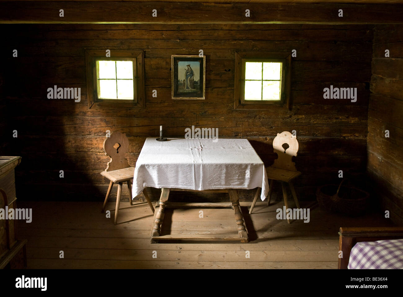 Interior of a historic farm house, Bauernhausmuseum farm house museum ...