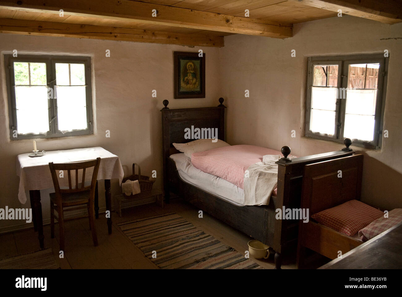 Interior of a historic farm house, Bauernhausmuseum farm house museum ...