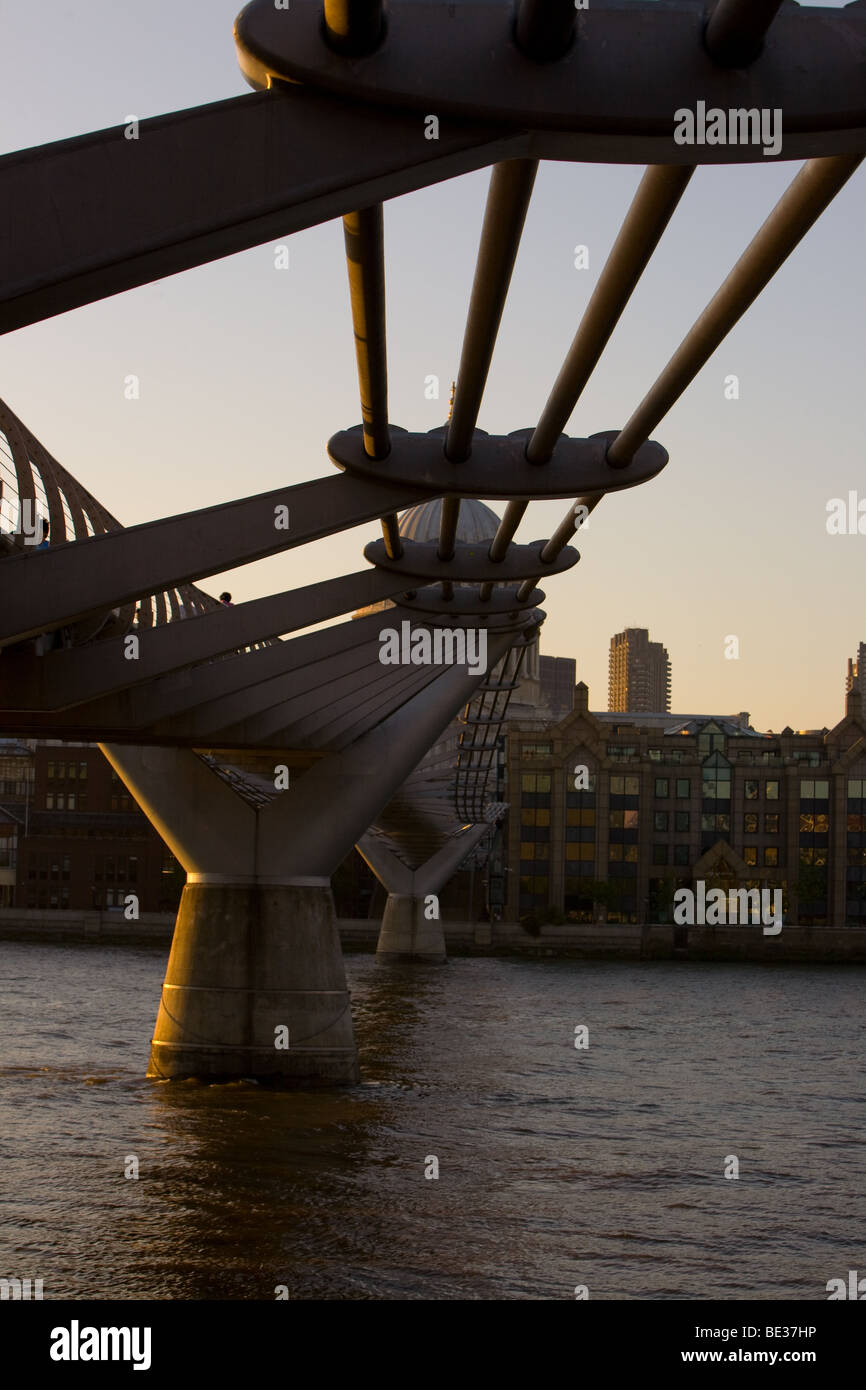 The Millennium Bridge at Sunset Stock Photo - Alamy