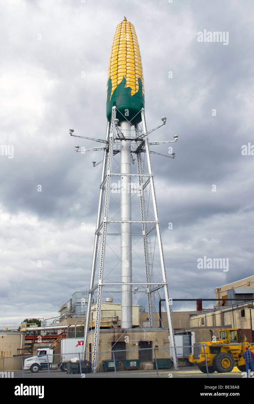 The corn-shaped water tower in Rochester, Minnesota, stands as a quirky ...