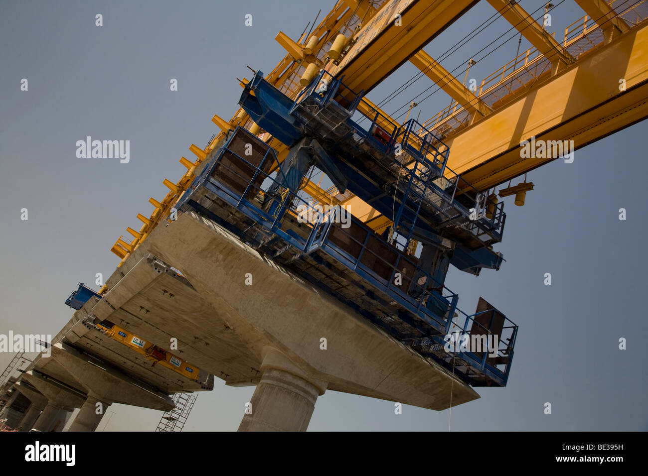 Dubai Metro railway line track construction UAE Stock Photo - Alamy