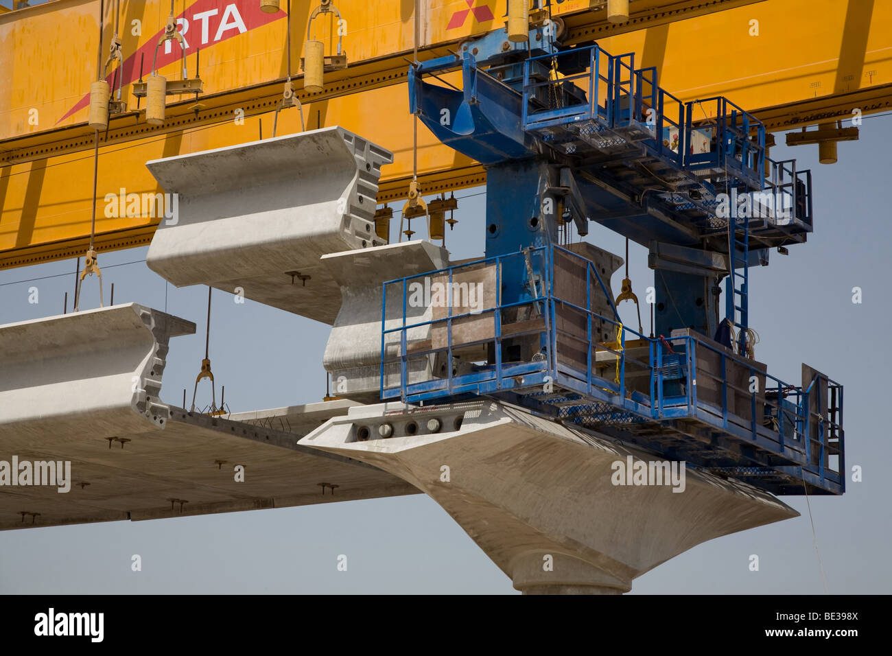Dubai Metro railway line track construction UAE Stock Photo - Alamy