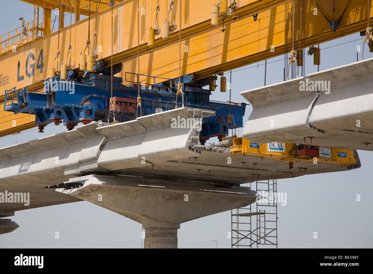 Dubai Metro railway line track construction UAE Stock Photo - Alamy