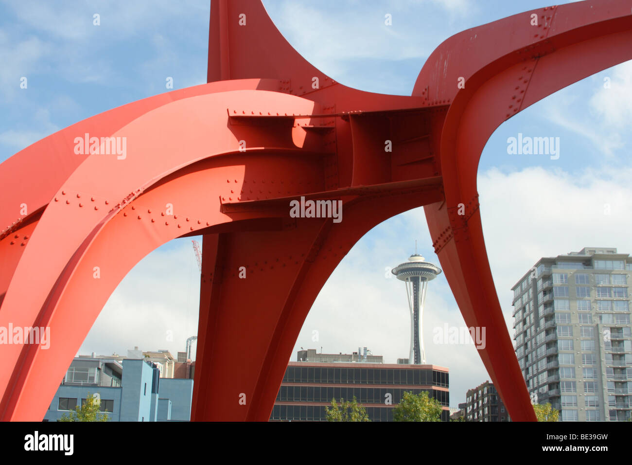 View of the Space needle tower, Seattle Stock Photo - Alamy