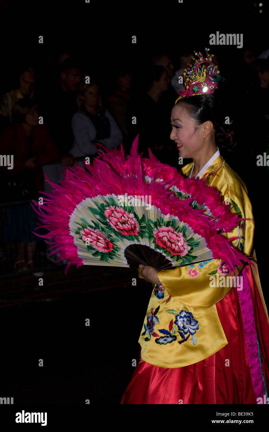 chinese women female traditional fan dance parade procession carnival ...