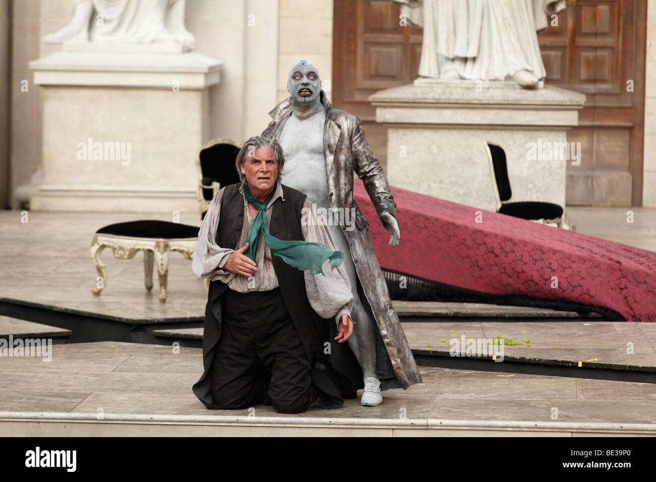 Jedermann, Everyman, 2009, played by Peter Simonischek with Ben Becker ...