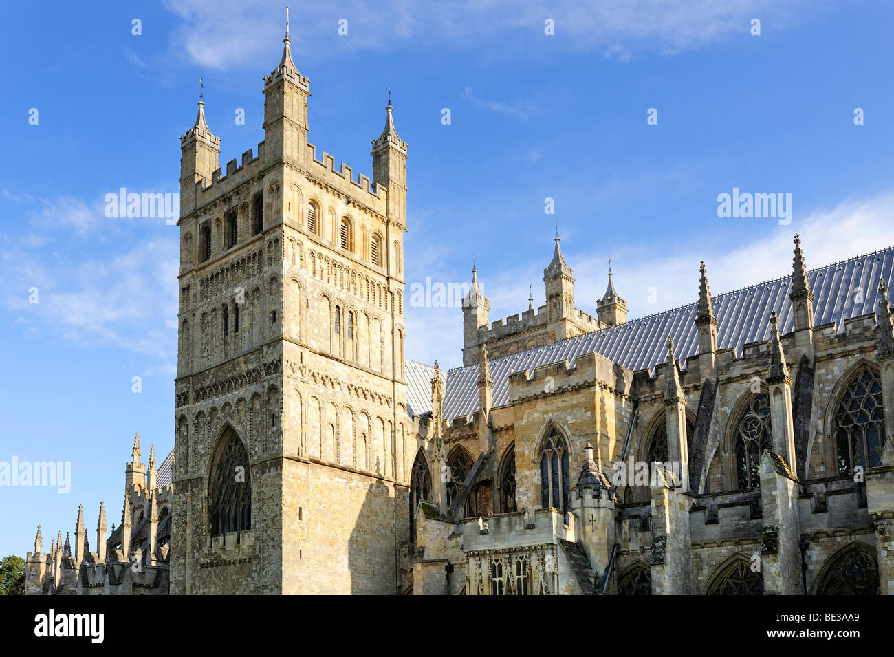 The Cathedral of St. Peter in Exeter, Devon, England, UK, Europe Stock ...