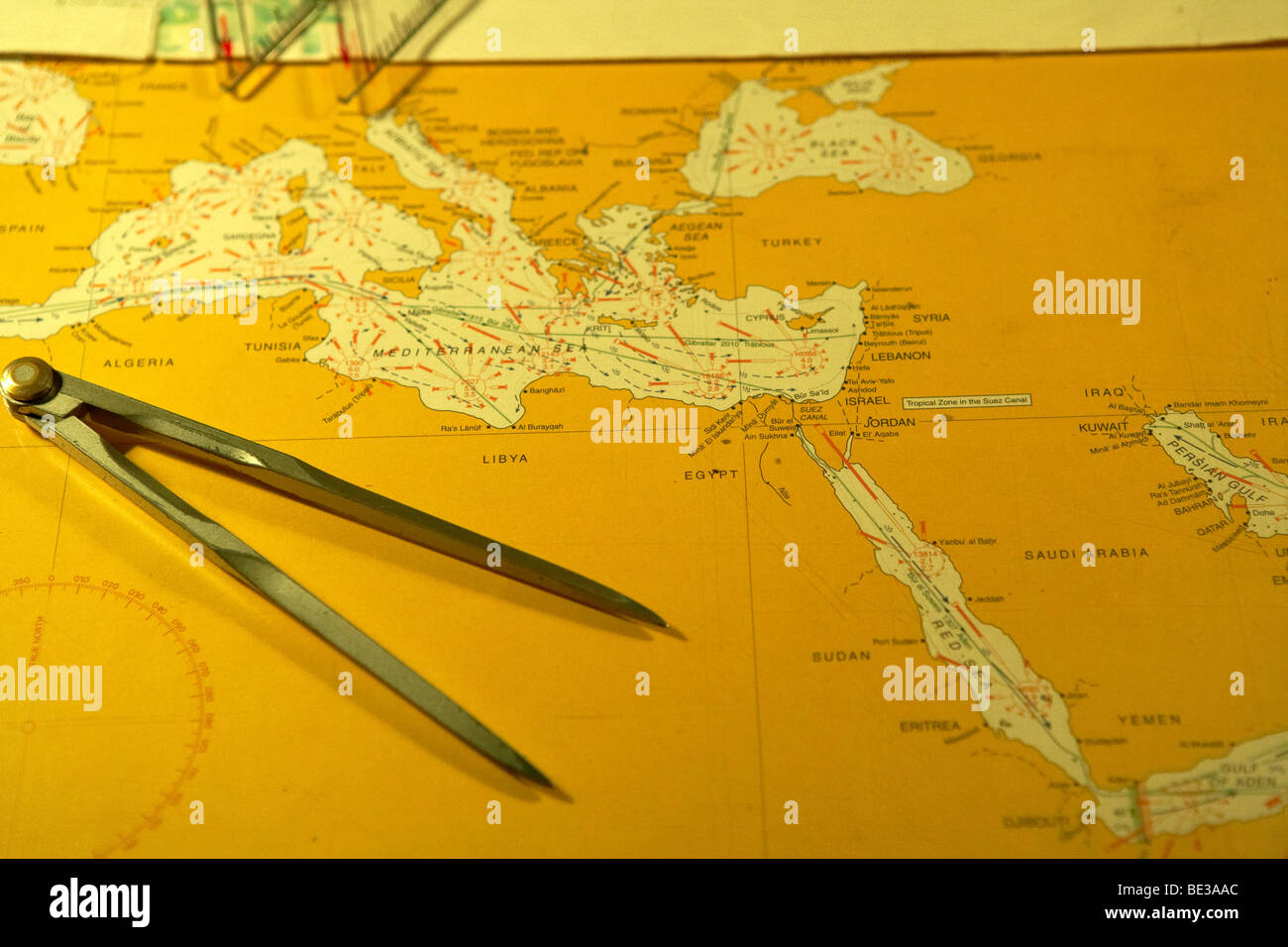 Map mediterranean sea above hi-res stock photography and images - Alamy