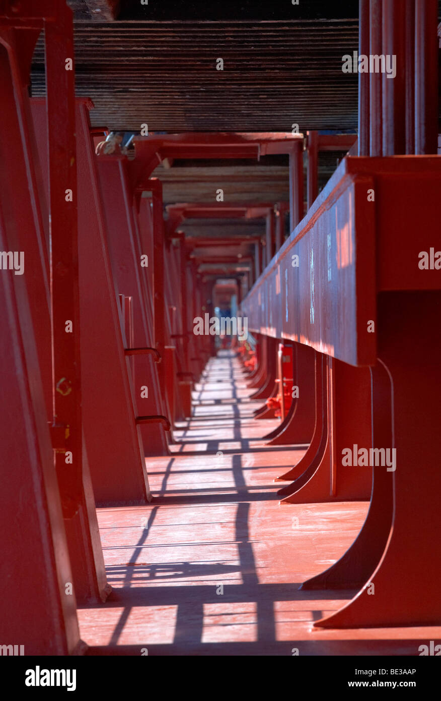Corridor, deck, container ship Stock Photo - Alamy