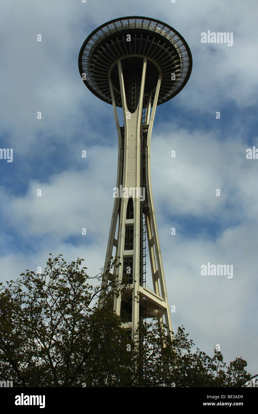 The space needle tower in Seattle Stock Photo - Alamy