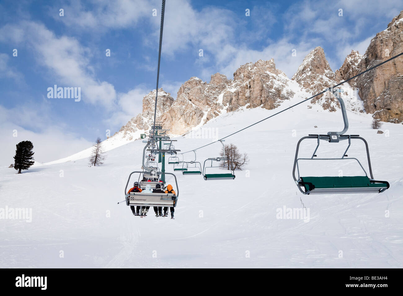 Sella Ronda ski area, Val Gardena, Sella Massif mountain range ...