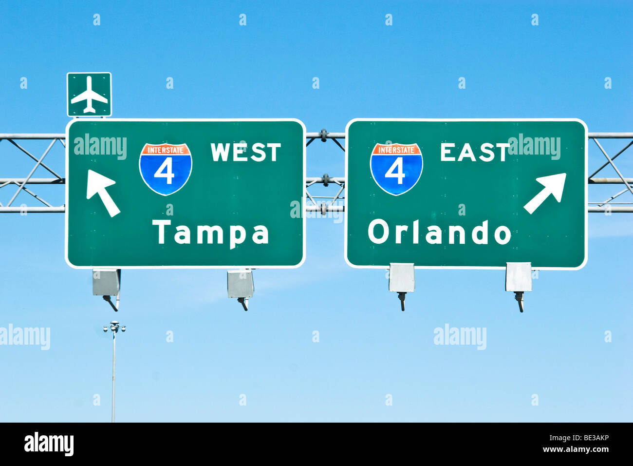 Highway traffic signs arrow hi-res stock photography and images - Alamy