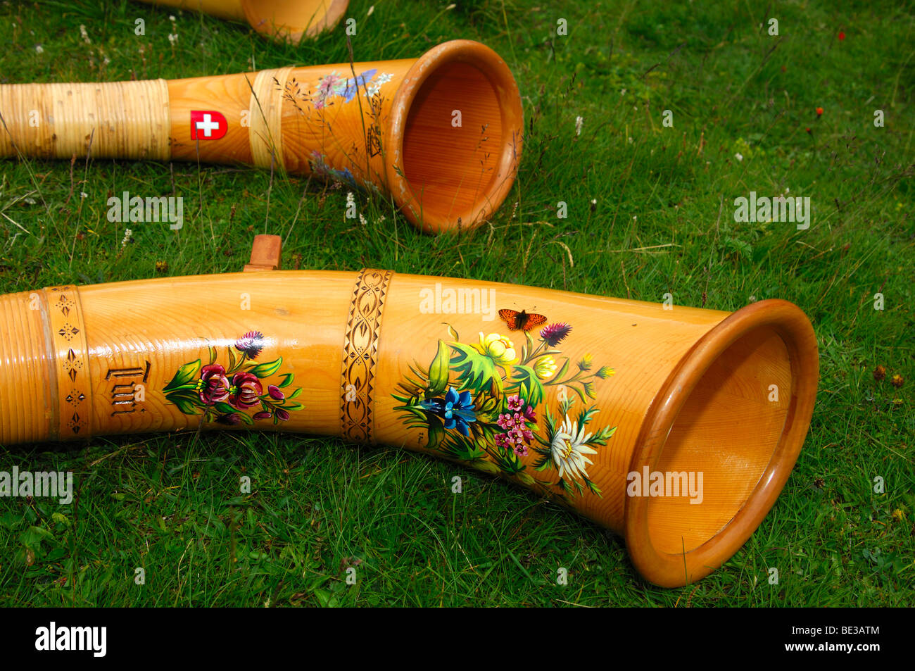 Alphorns, Switzerland, Europe Stock Photo - Alamy
