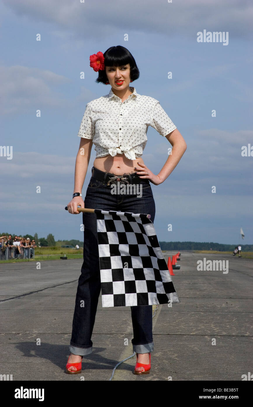 Starter girl at the Roadrunner Race 61 in Finowfurt, Brandenburg ...