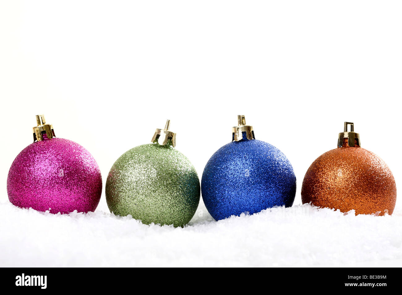 Coloured christmas ball row hi-res stock photography and images - Alamy