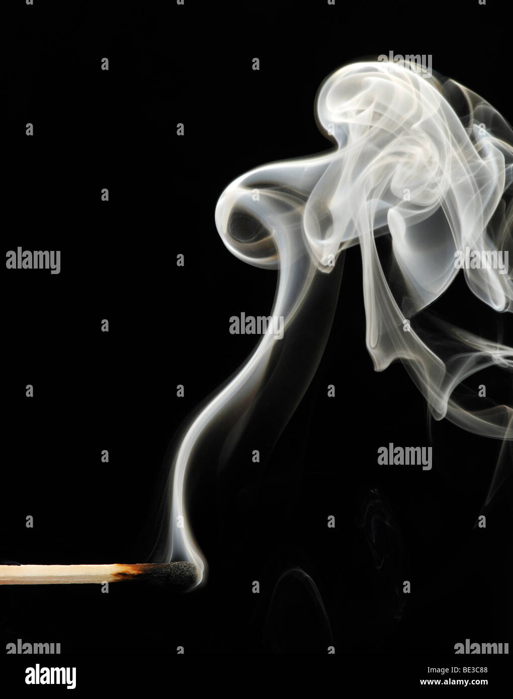 Match, burnt down, smoke Stock Photo - Alamy