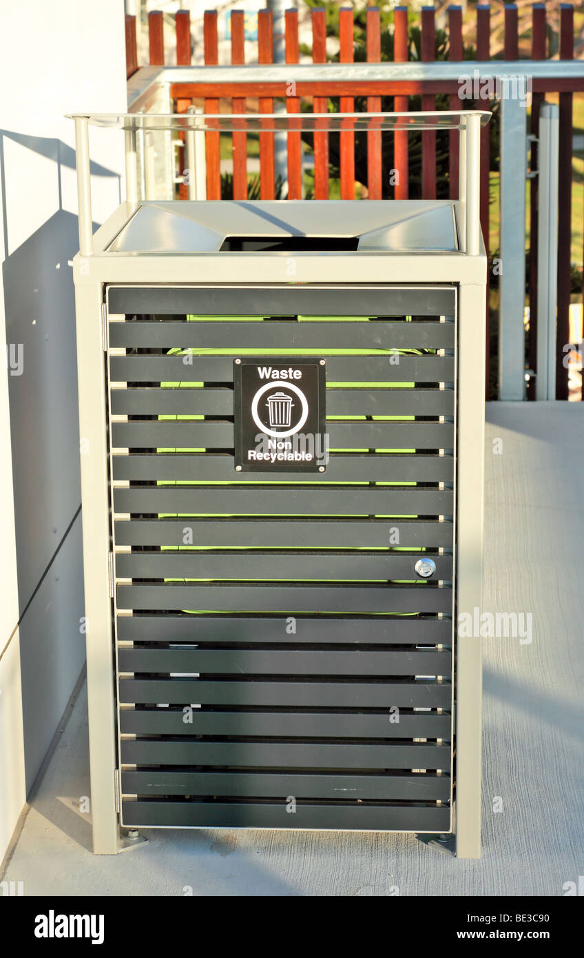 Bins for the collection of rubish in a public place Stock Photo - Alamy